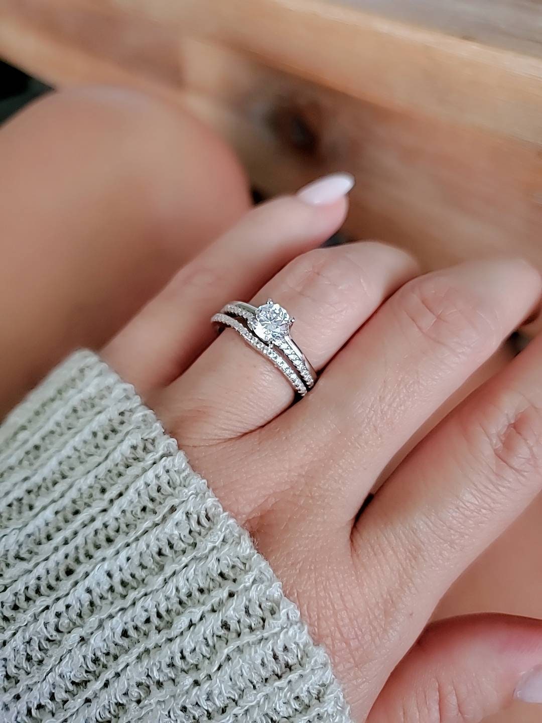 Bridal Engagement Ring Set